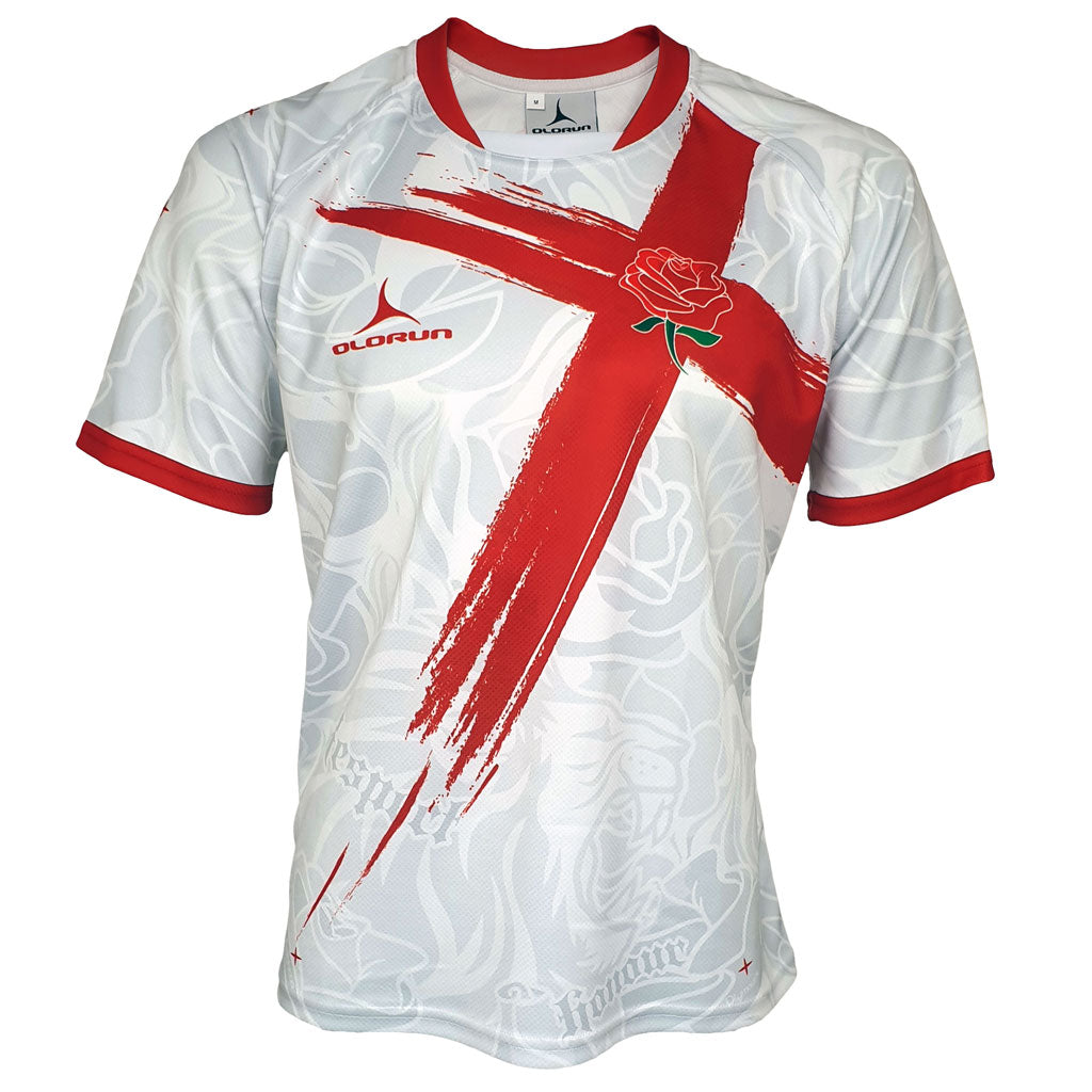 Pride of England Rugby Shirt White (Fast Delivery) – Olorun Sports
