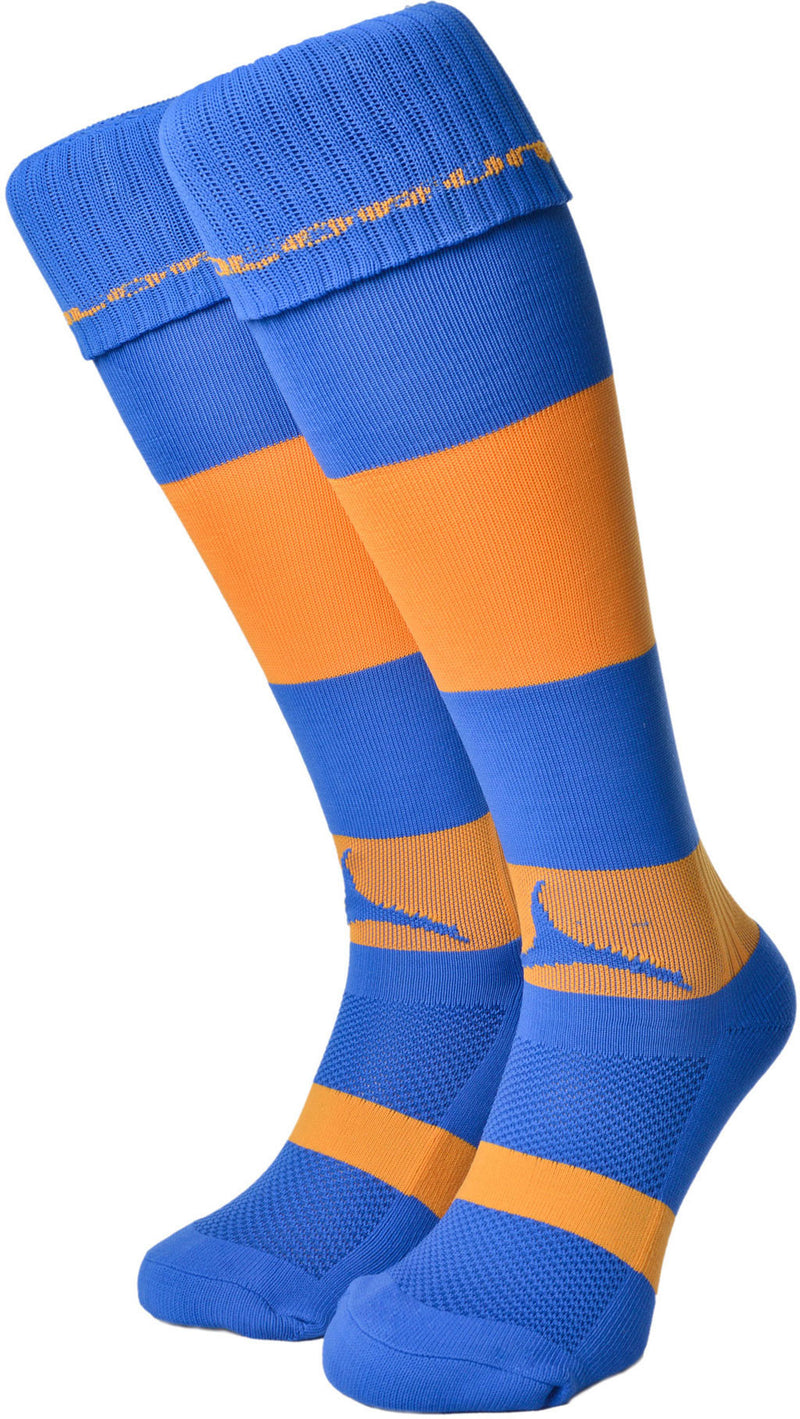 Socks Royal/Amber Olorun Hooped (Fast Delivery) – Olorun Sports