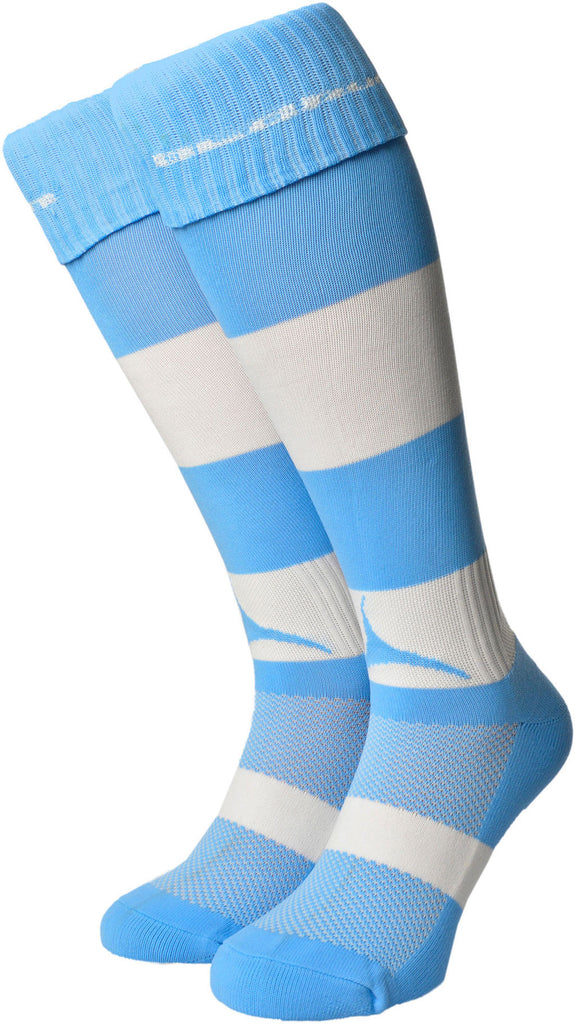 Socks Sky/White Olorun Hooped (Fast Delivery) – Olorun Sports